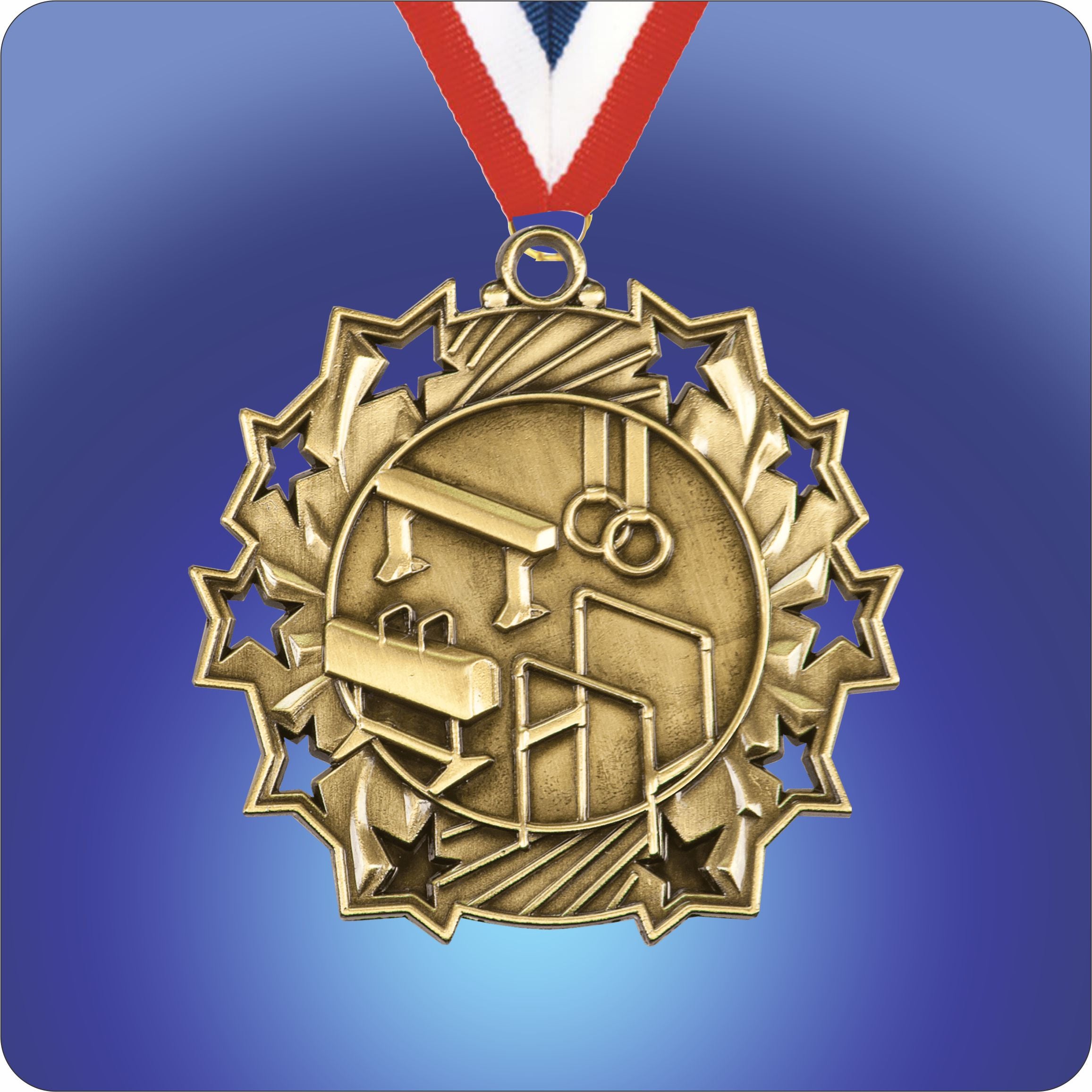 2.25" Star Medal - Gymnastics – Alpha Trophy Inc.